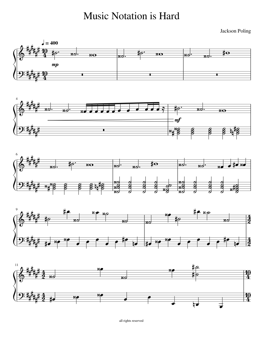 Music Notation is Hard Sheet music for Piano (Solo) | Musescore.com