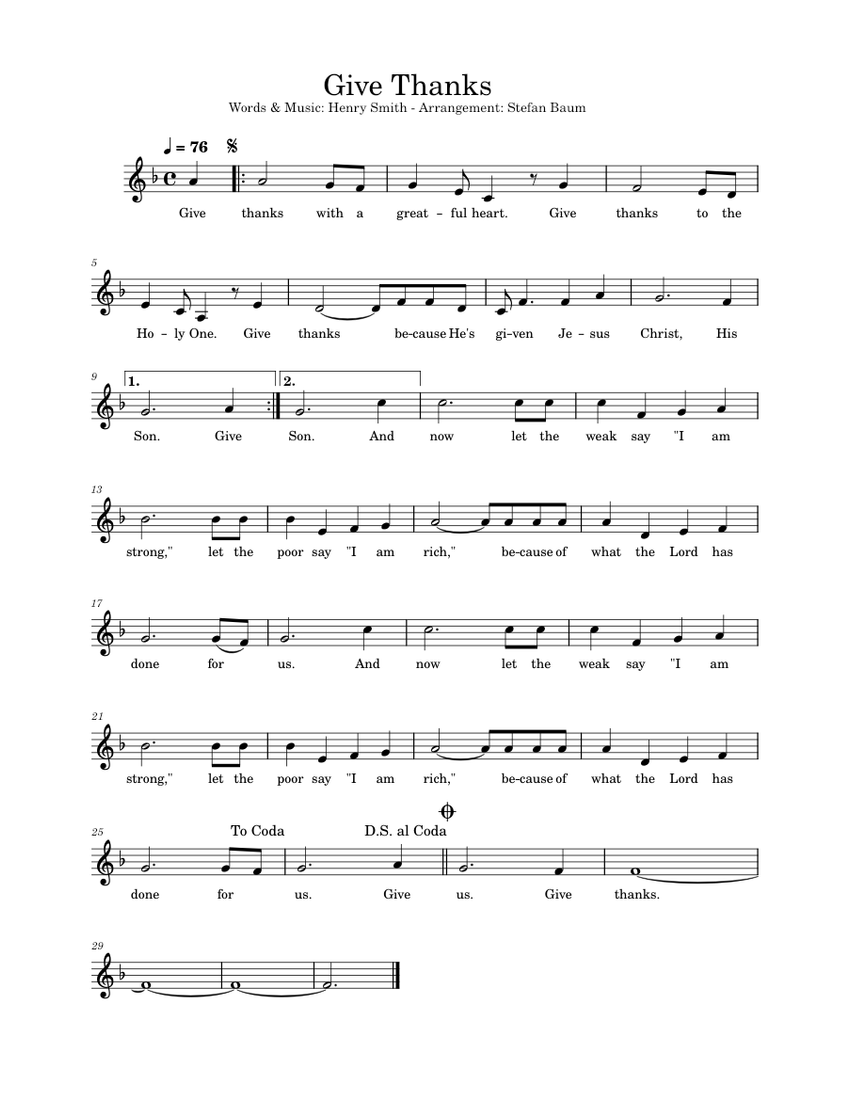 Give thanks – Henry Smith Give_Thanks_Soprano - piano tutorial