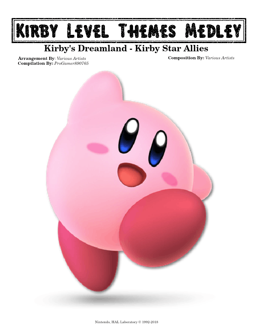 Kirby Level Themes Medley - W.I.P. 08/10/2022 Sheet music for Piano ...