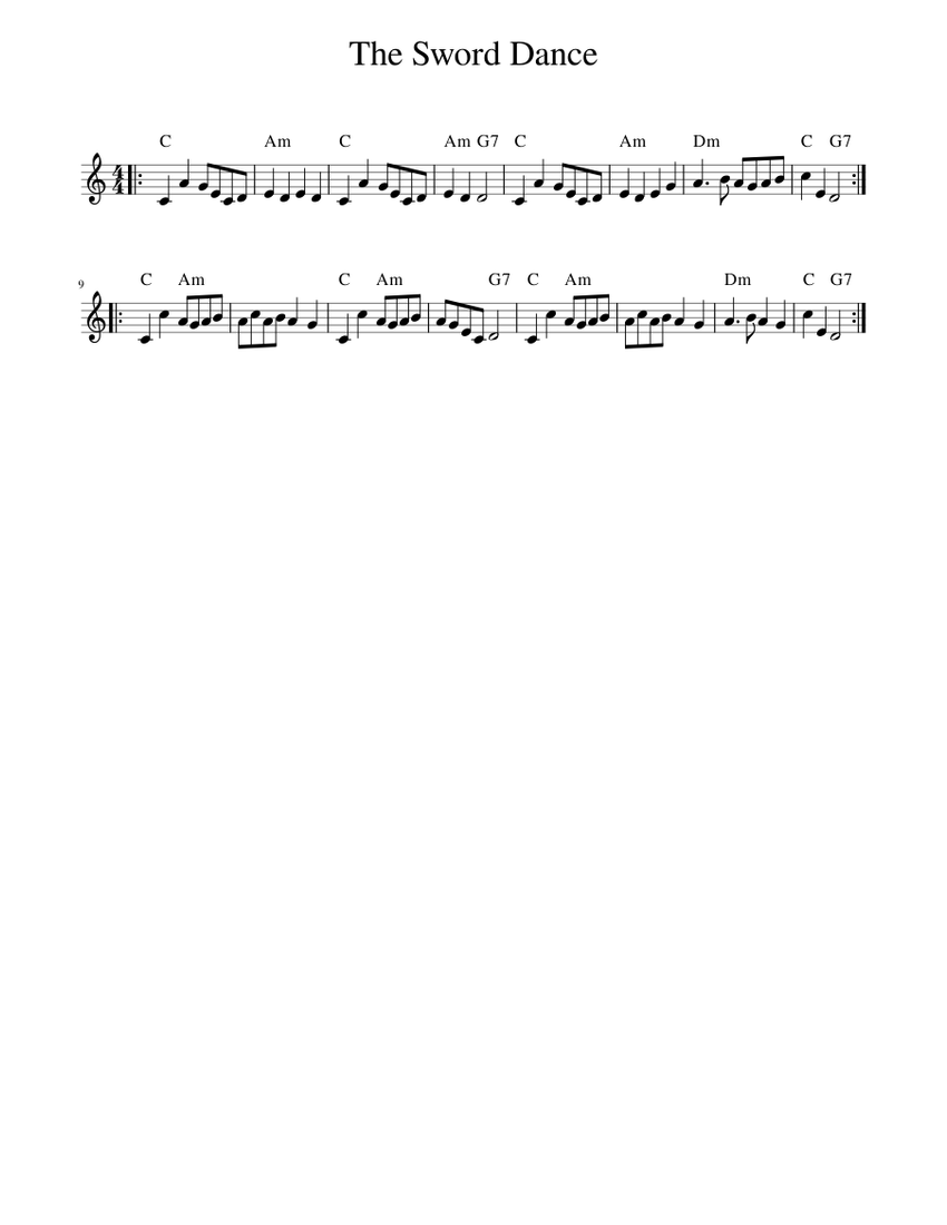 The Sword Dance Sheet music for Piano (Solo) Easy | Musescore.com