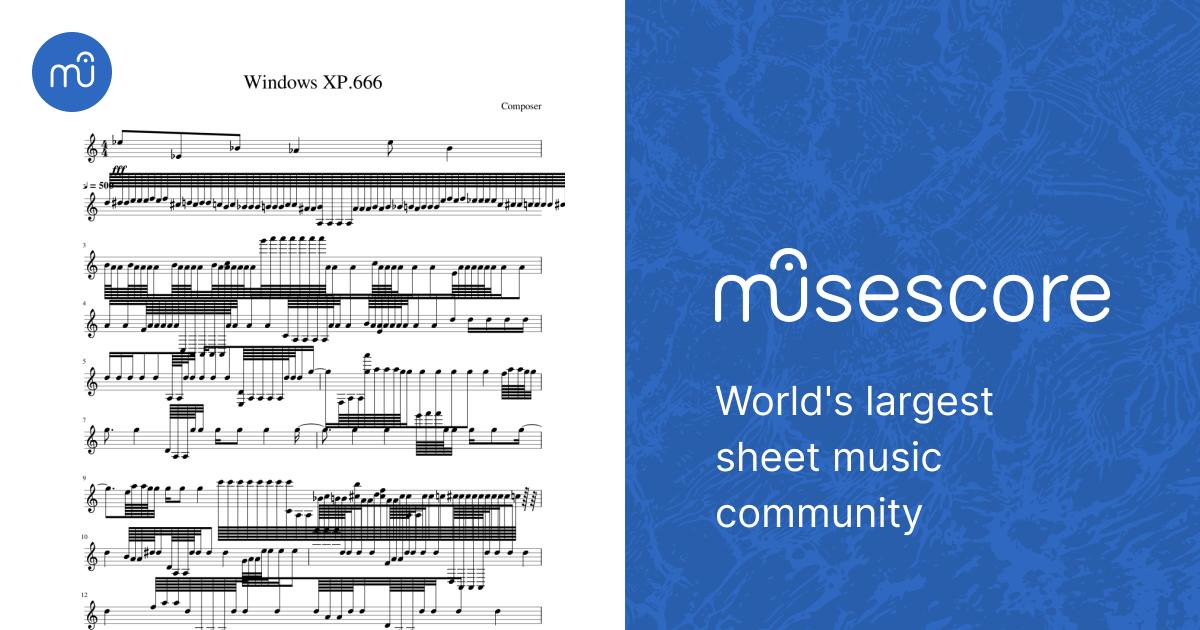 Windows xp.666 Sheet music for Piano (Solo) | Musescore.com