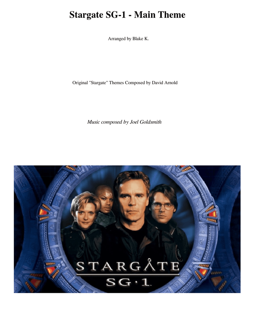 Stargate SG-1 - Main Theme Sheet Music for Trombone, Euphonium, Tuba ...