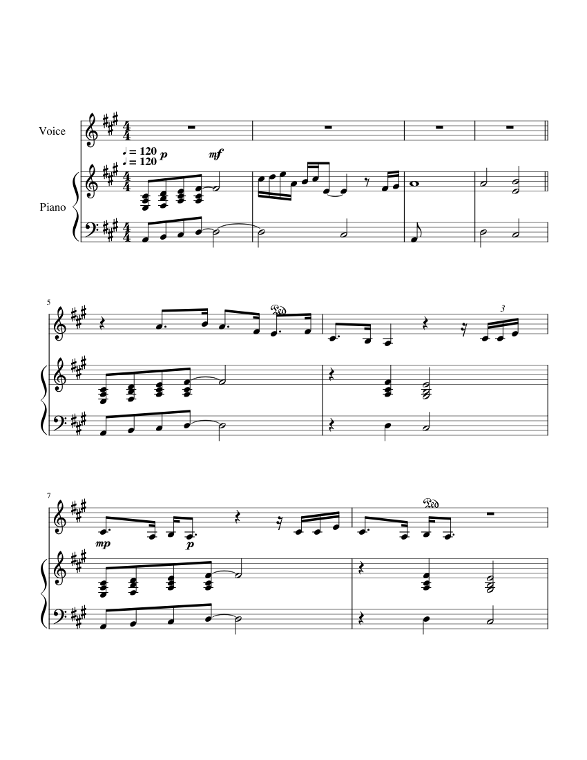 free like me Sheet Music for Piano, Voice (other) (Piano-Voice ...