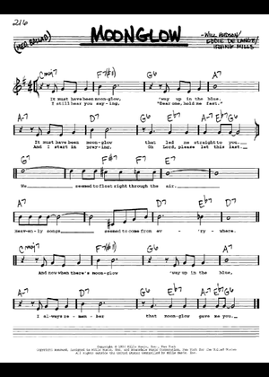 Play Official version of Moonglow Sheet Music by Will Hudson, Irving ...
