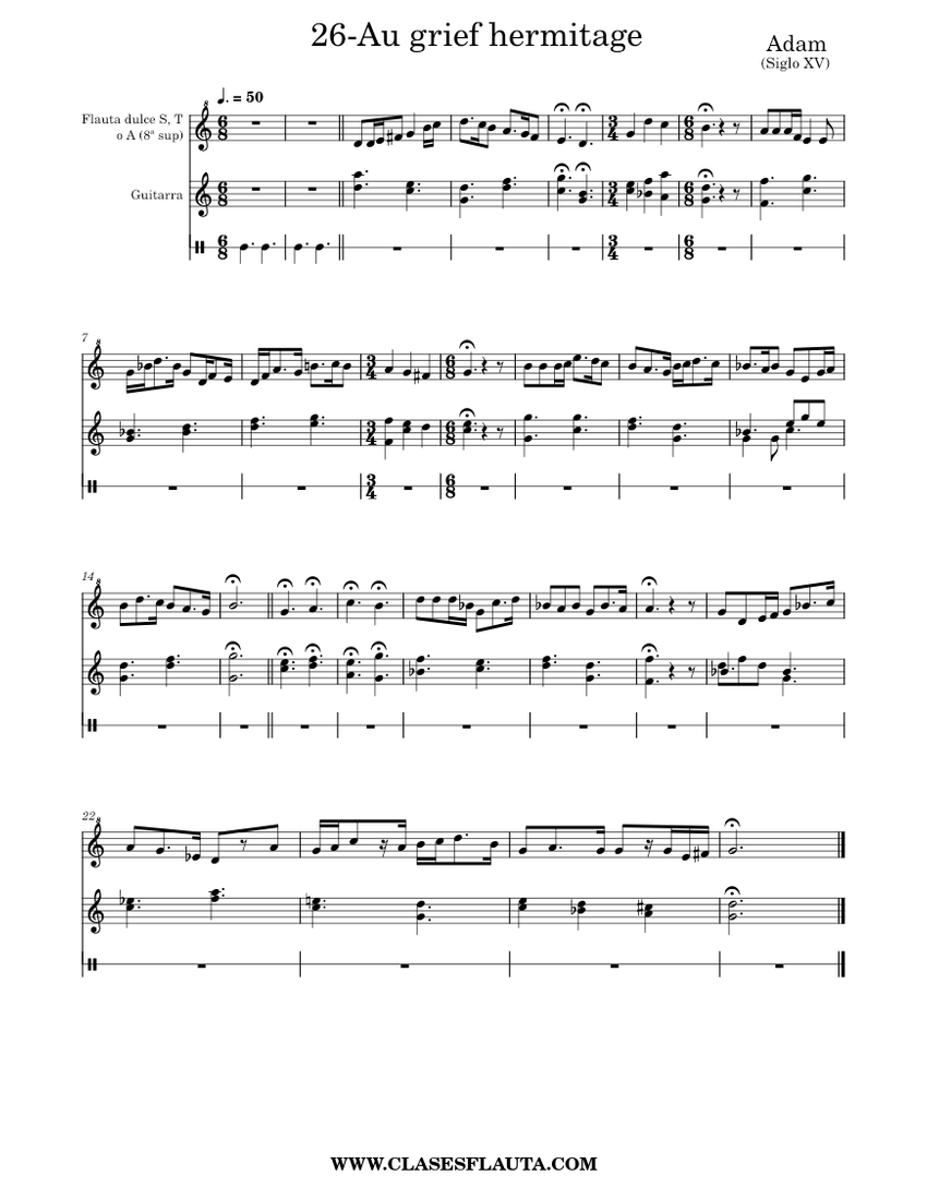 26-Au grief hermitage Adam - piano tutorial