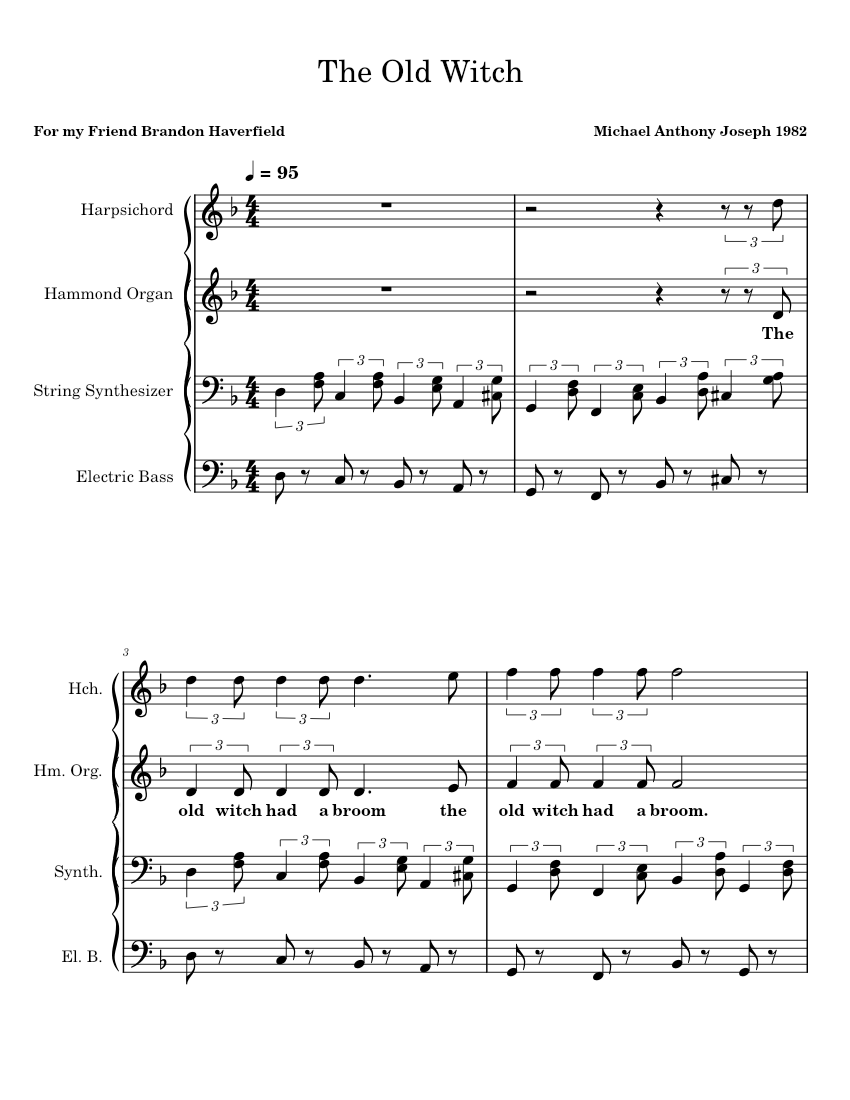 Farmer In The Dell – Misc Traditional The Old Witch Sheet music for ...