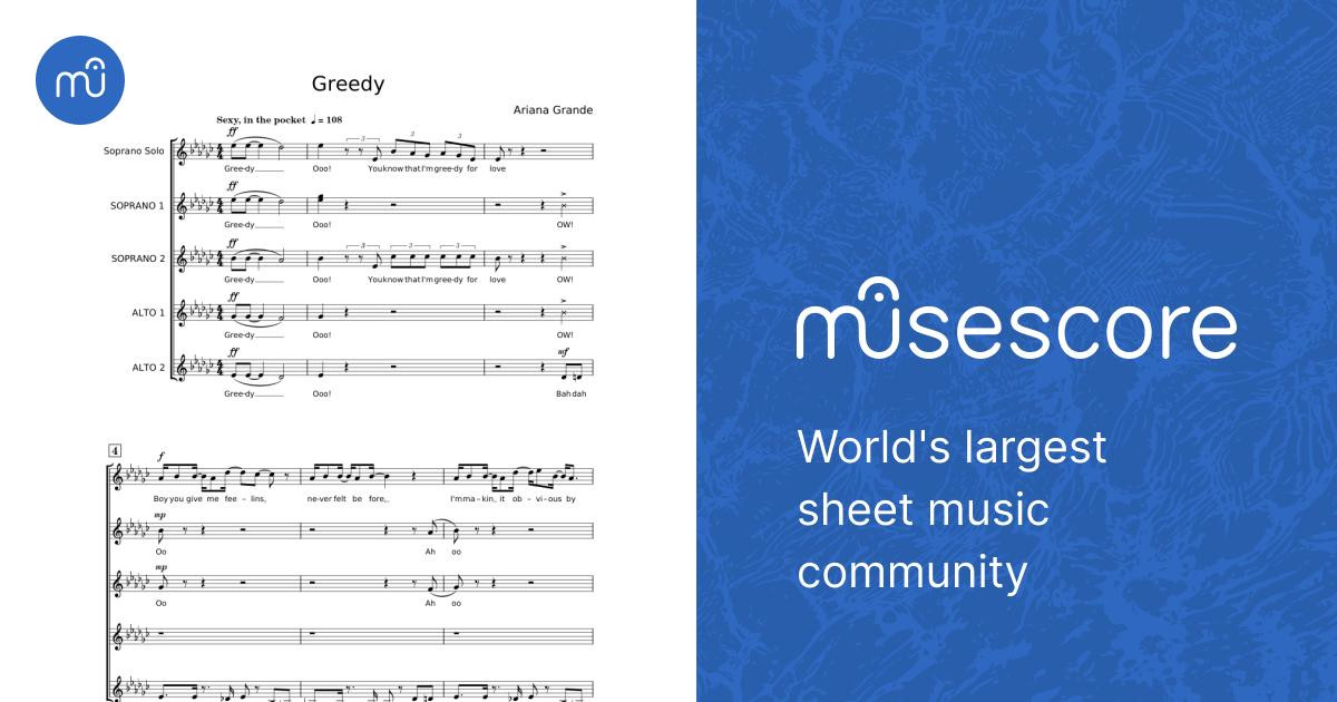 Greedy - Ariana Grande Sheet music for Vocals (Choral) | Musescore.com