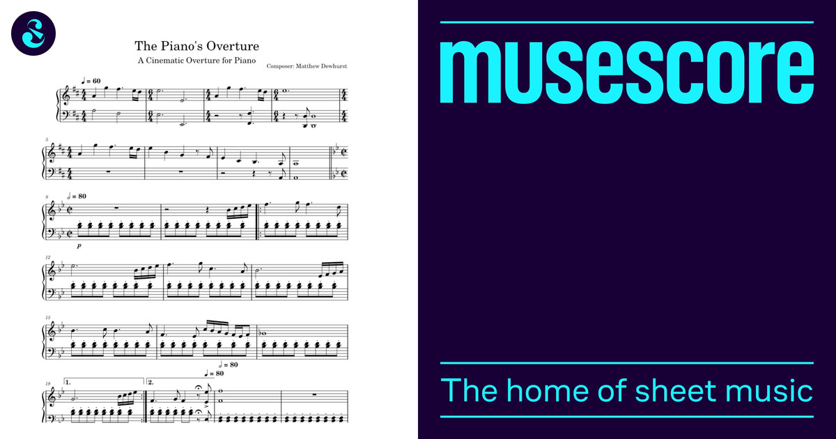 The Piano's Overture – Matthew Dewhurst Sheet music for Piano (Solo ...