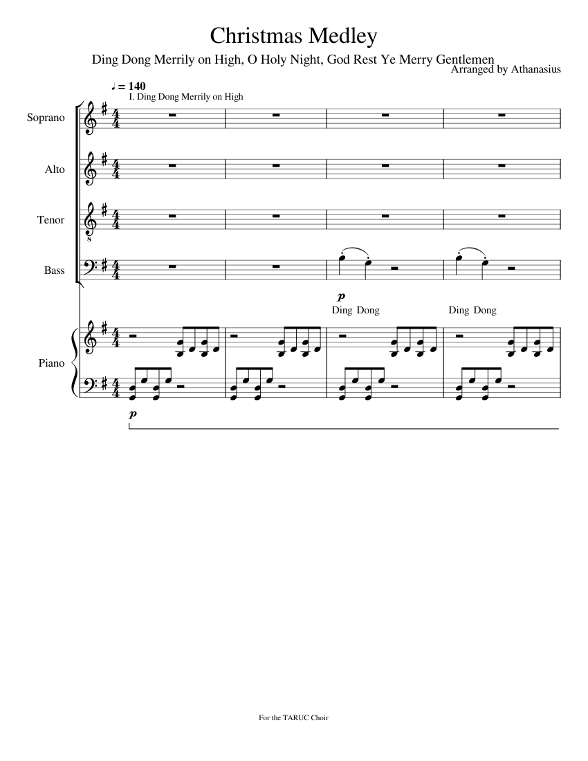 Christmas Medley (Ding Dong Merrily on High, O Holy Night, God Rest Ye ...