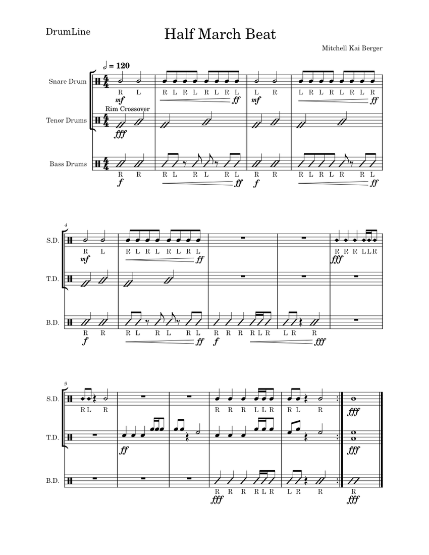 Half March Beat - piano tutorial