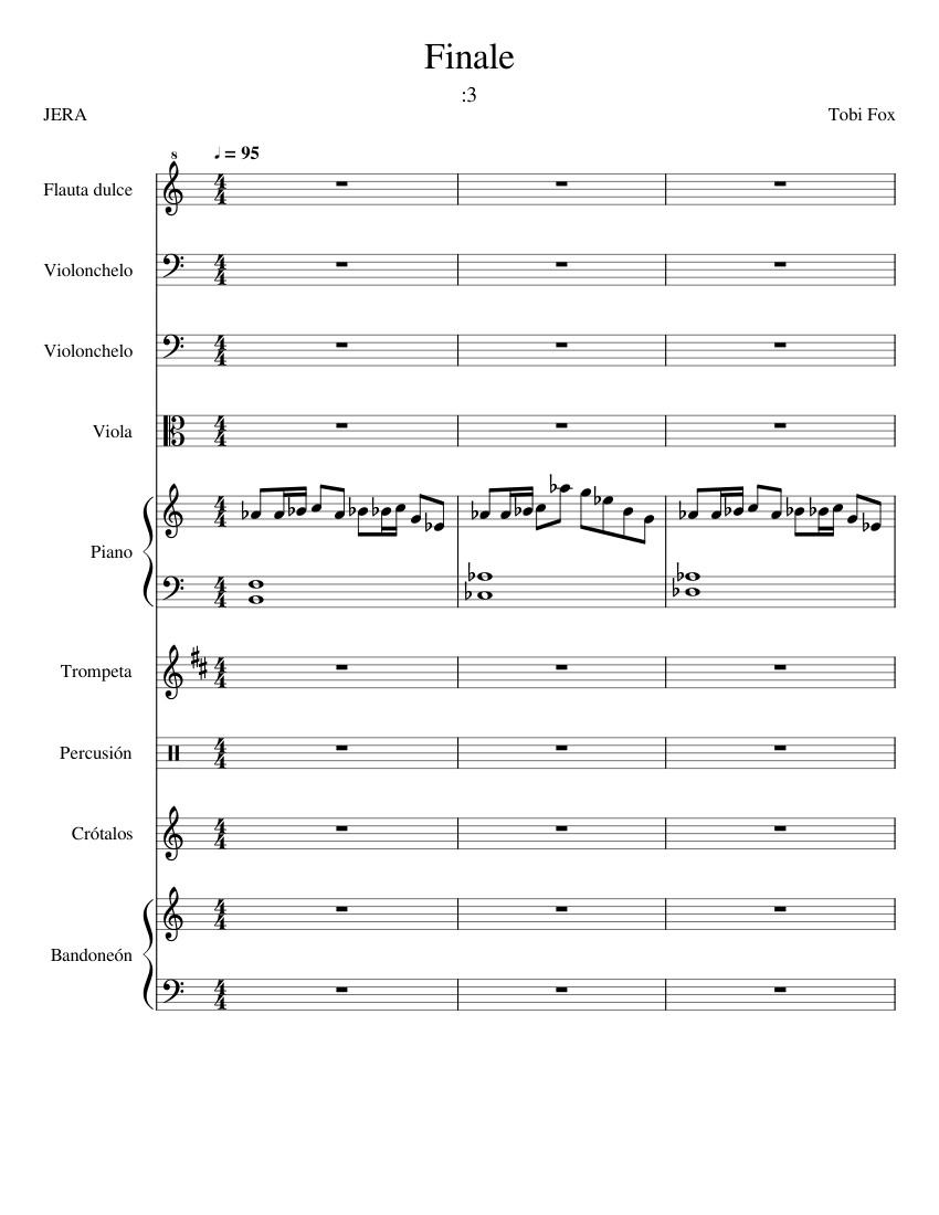 finale Sheet music for Piano, Bandoneon, Viola, Cello & more ...