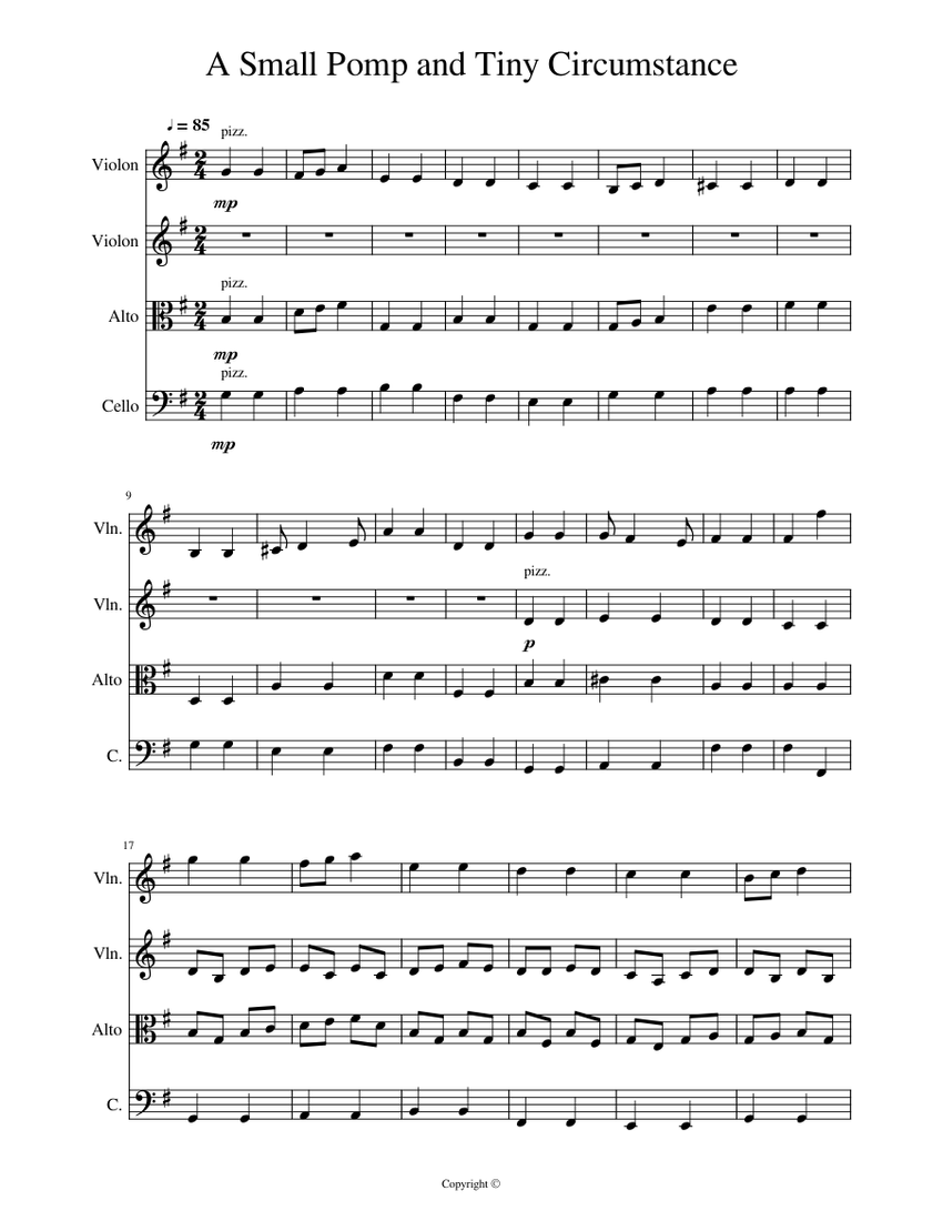 A small pomp and tiny circumstance - piano tutorial