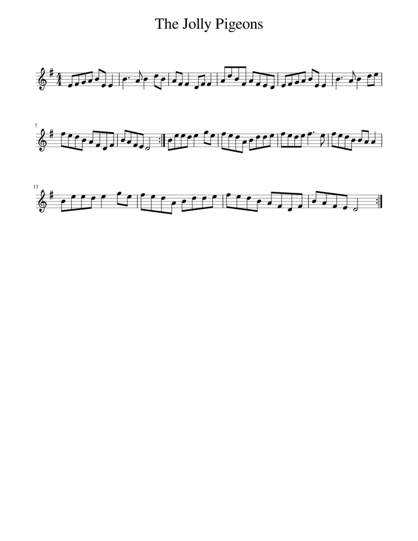 The Jolly Pigeons Sheet music for Piano (Solo) Easy | Musescore.com