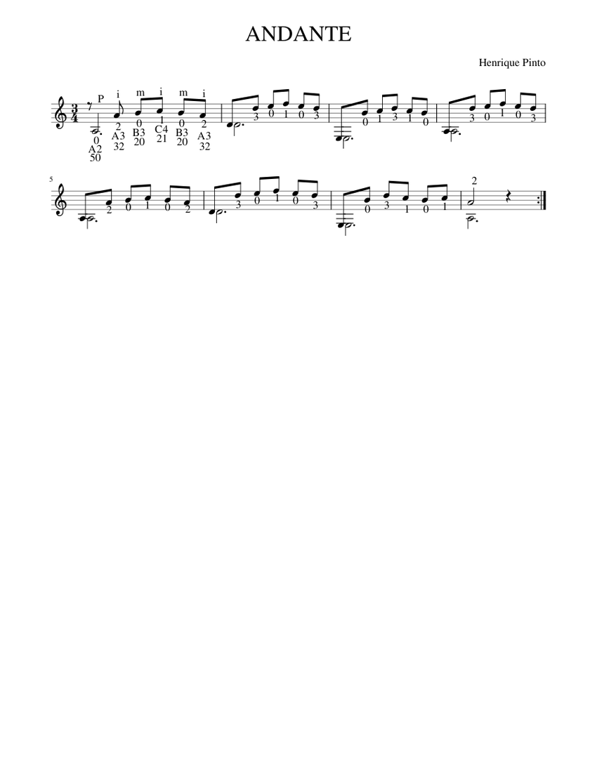 ANDANTE Sheet music for Piano (Solo) Easy | Musescore.com