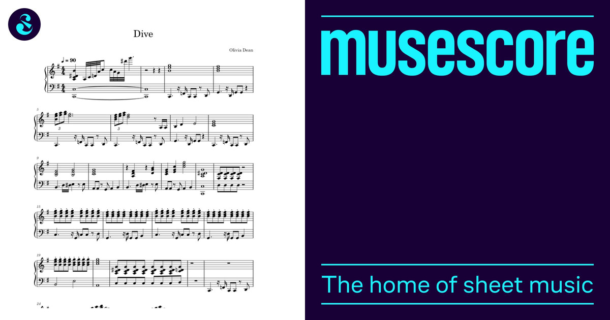Dive Sheet Music for Piano (Solo) | MuseScore.com