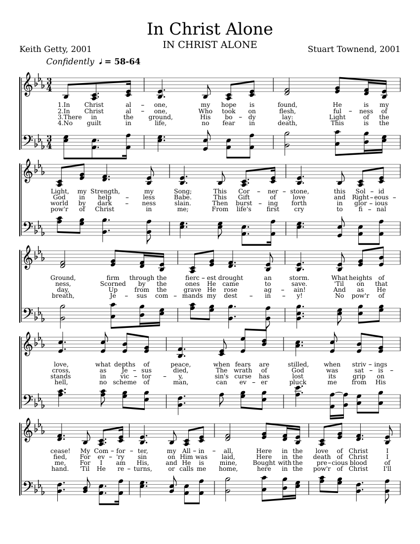 In Christ Alone Sheet music for Piano (Solo) | Musescore.com