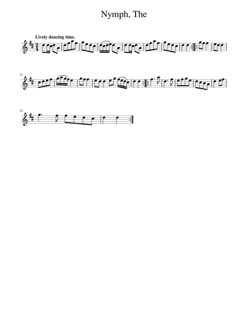 The Nymph Sheet music for Piano (Solo) Easy | Musescore.com