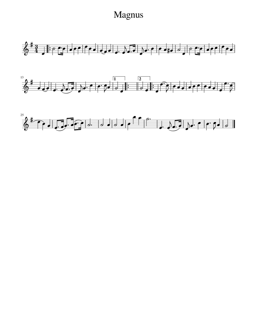 Magnus Sheet music for Piano (Solo) Easy | Musescore.com