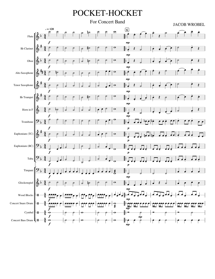Pocket-Hocket Sheet music for Trombone, Euphonium, Tuba, Flute & more ...