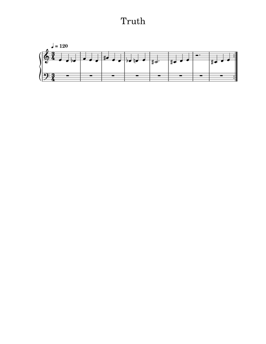 Truth (Piano) Sheet music for Piano (Solo) | Musescore.com