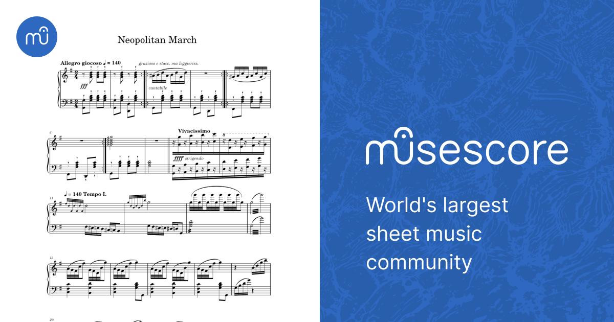 Neapolitan song – Pyotr Ilyich Tchaikovsky Neopolitan March Sheet music ...