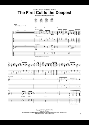 Play Official version of The First Cut Is The Deepest Sheet Music by ...