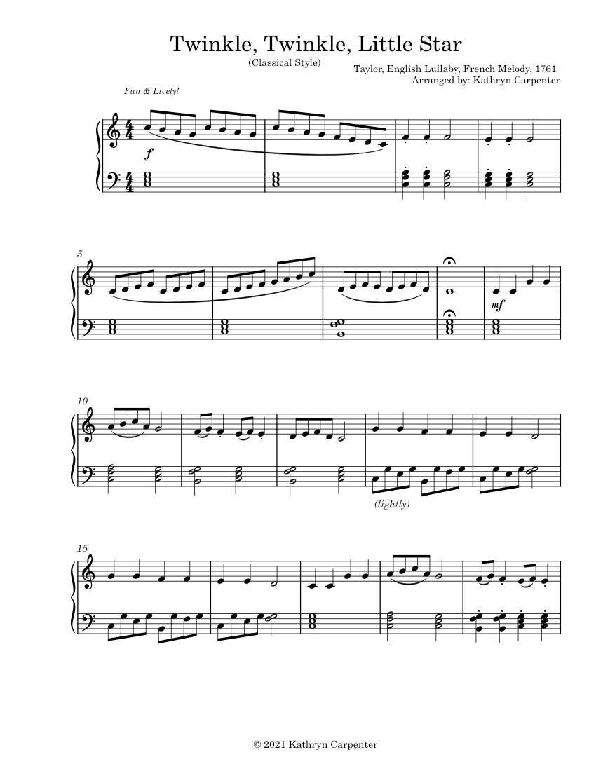 Twinkle twinkle little star – Misc Children Twinkle, Twinkle, Little ...