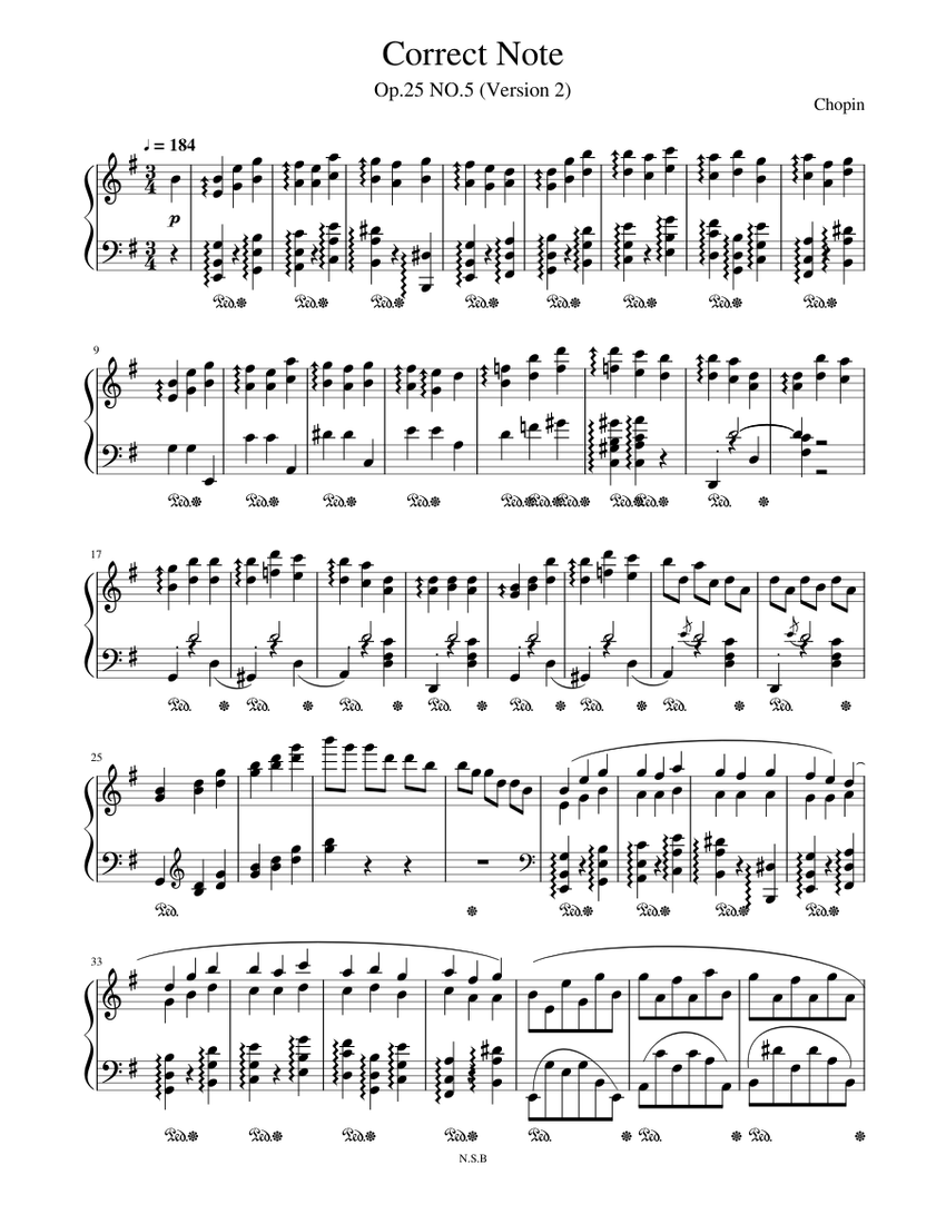Correct Note Sheet music for Piano (Solo) | Musescore.com