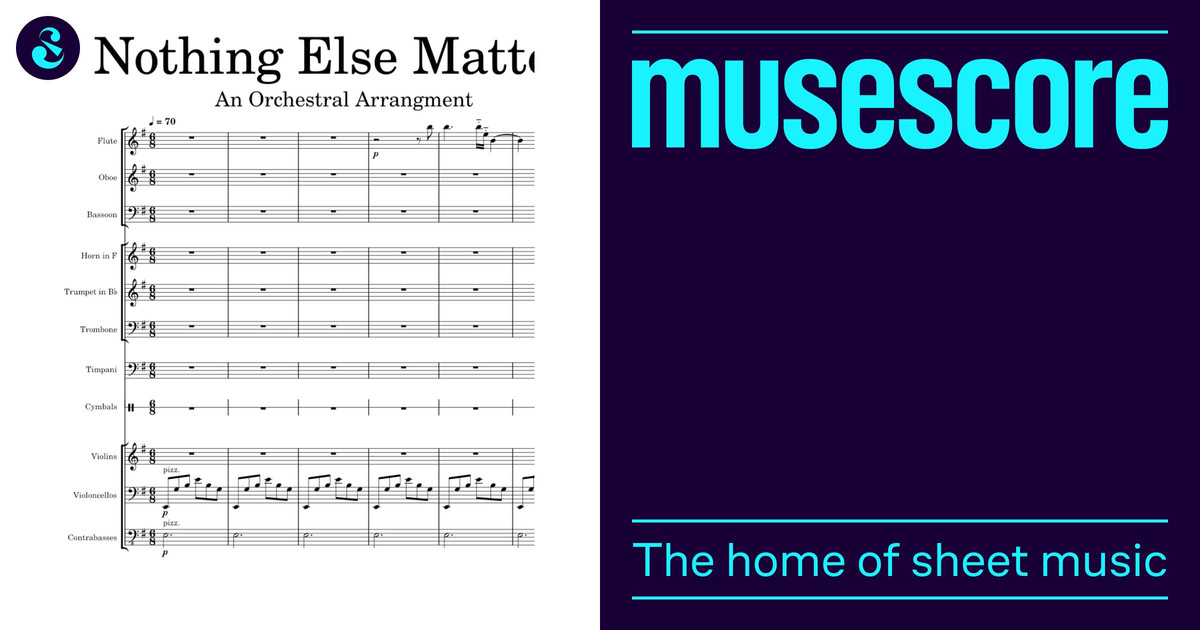 Nothing else matters – Metallica/arr. Quentin Hsu Sheet music for ...