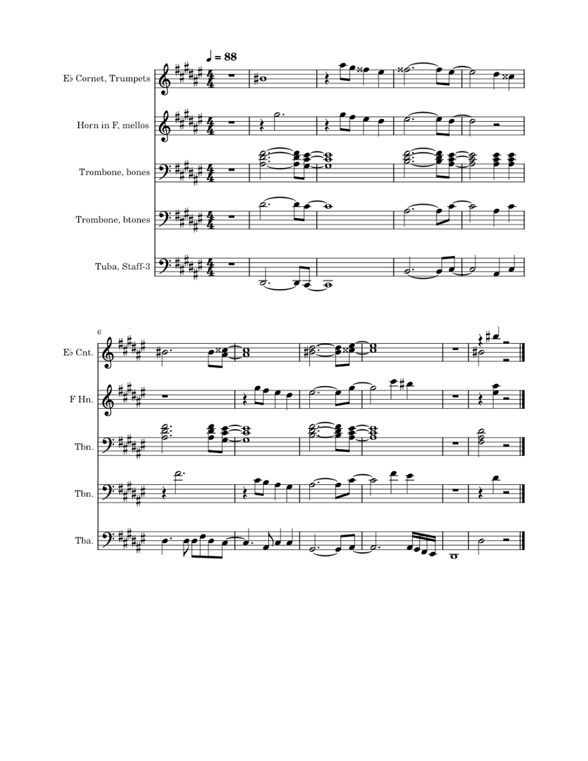 What about love – Heart Sheet Music for Trombone, Cornet, Tuba, French ...