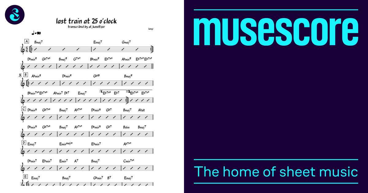 Last train at 25 o'clock – Lamp last train at 25 o'clock Sheet Music ...