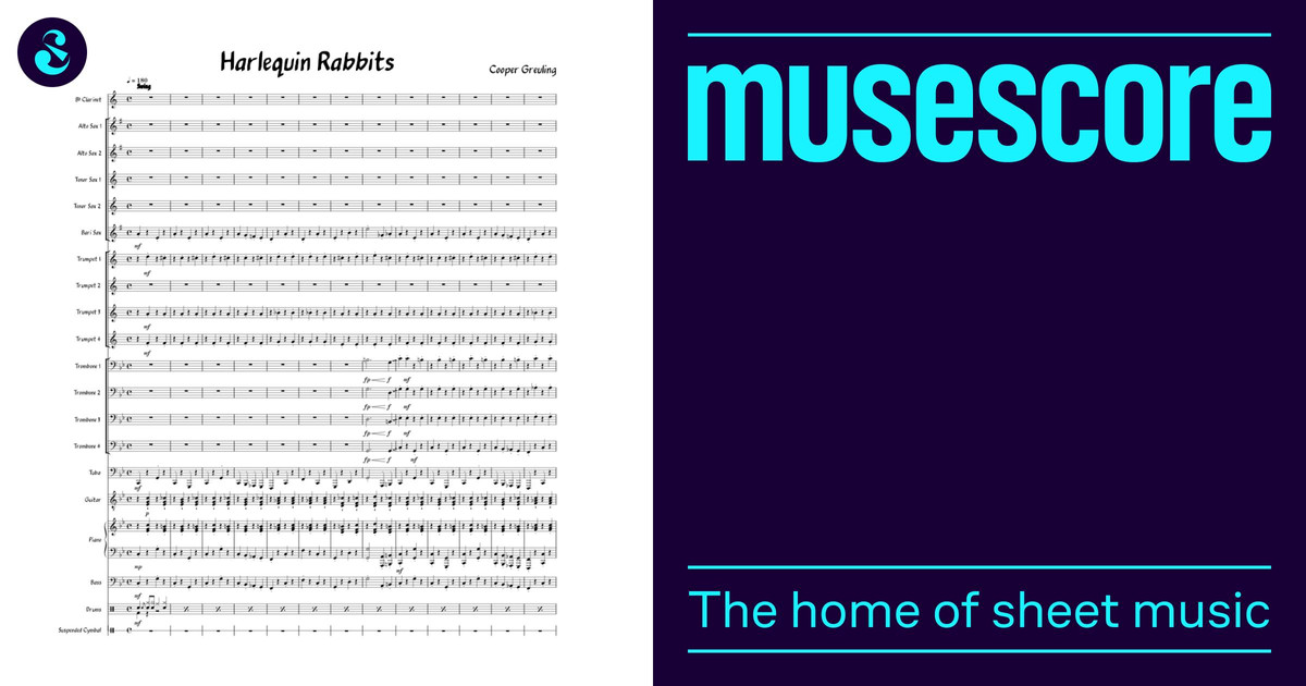 Beastars OST-Harlequin Rabbits Sheet music for Piano, Trombone, Tuba ...