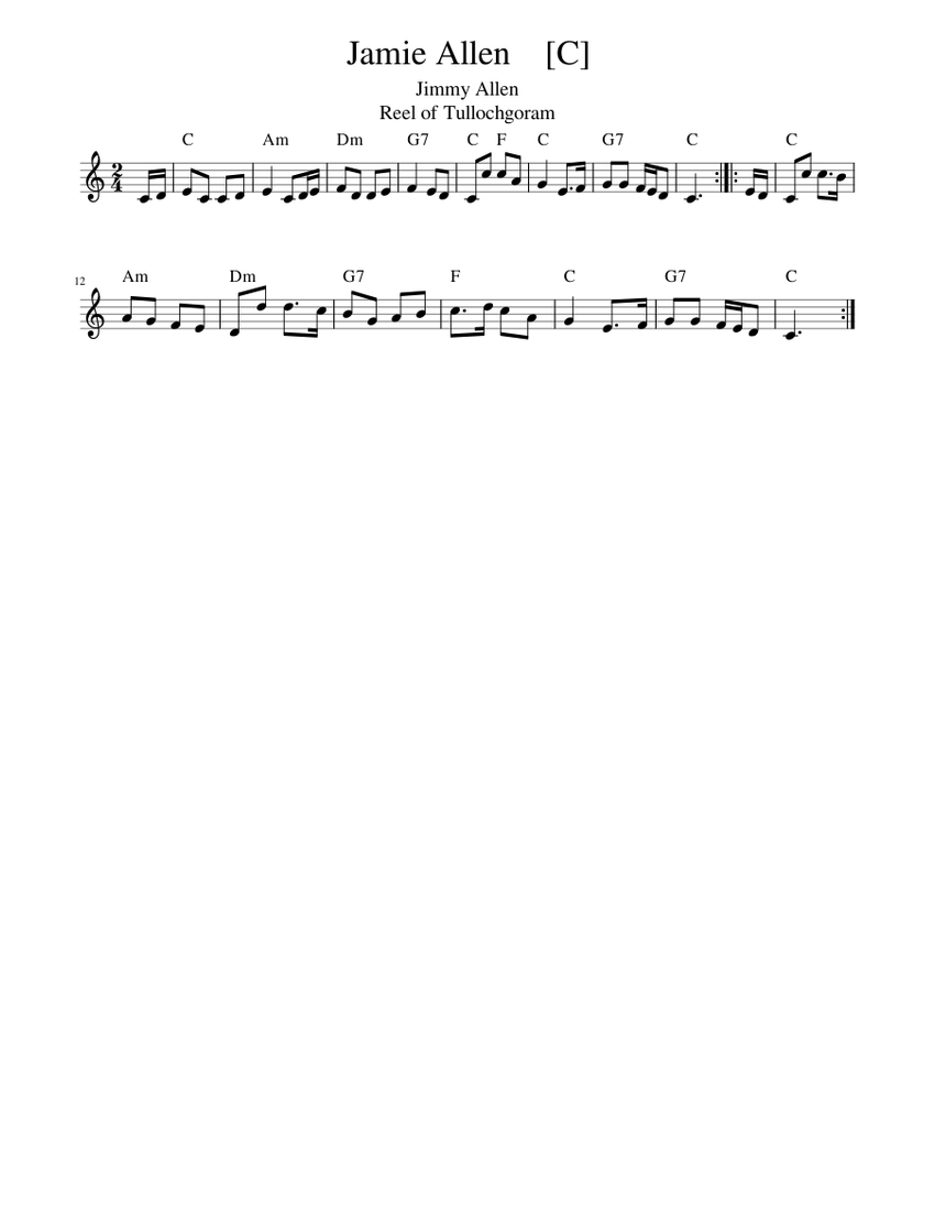 Jamie Allen Sheet music for Piano (Solo) | Musescore.com