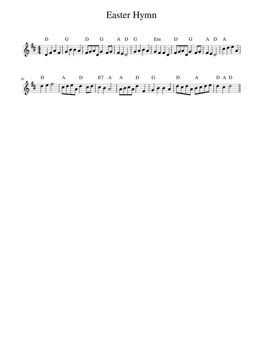 Easter Hymn Sheet music for Piano (Solo) Easy | Musescore.com
