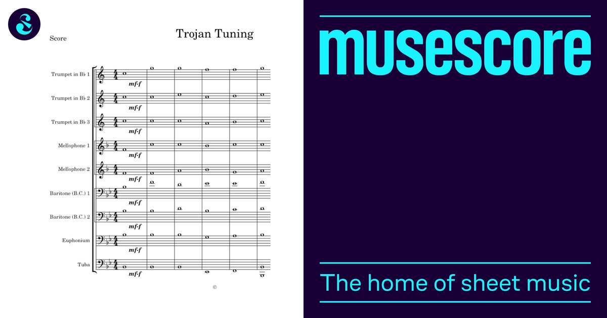 Trojan Tuning Sheet music for Trombone, Tuba, French horn, Trumpet ...