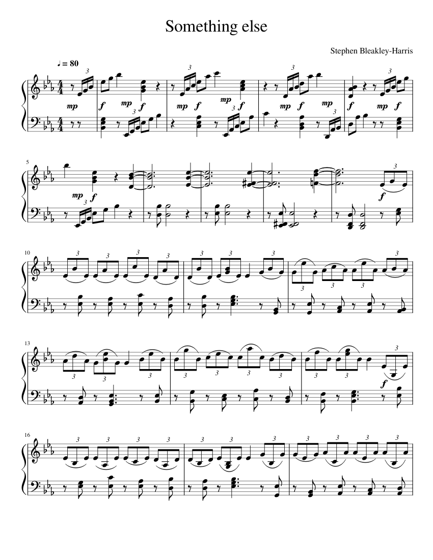 Something else Sheet music for Piano (Solo) | Musescore.com