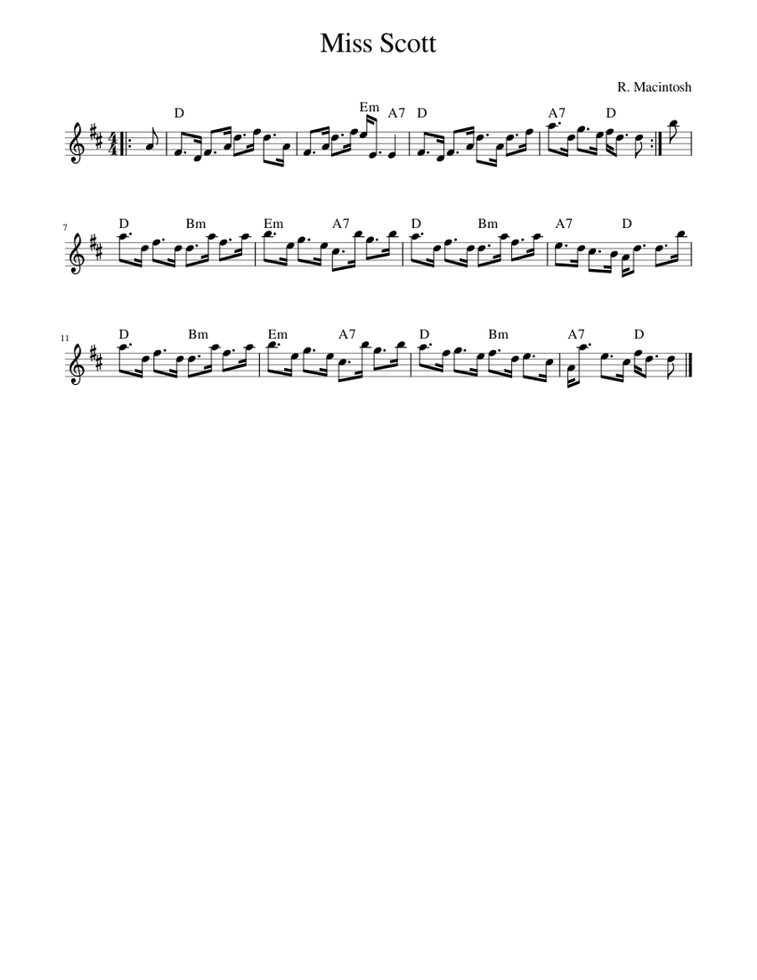 Miss Scott Sheet music for Piano (Solo) Easy | Musescore.com