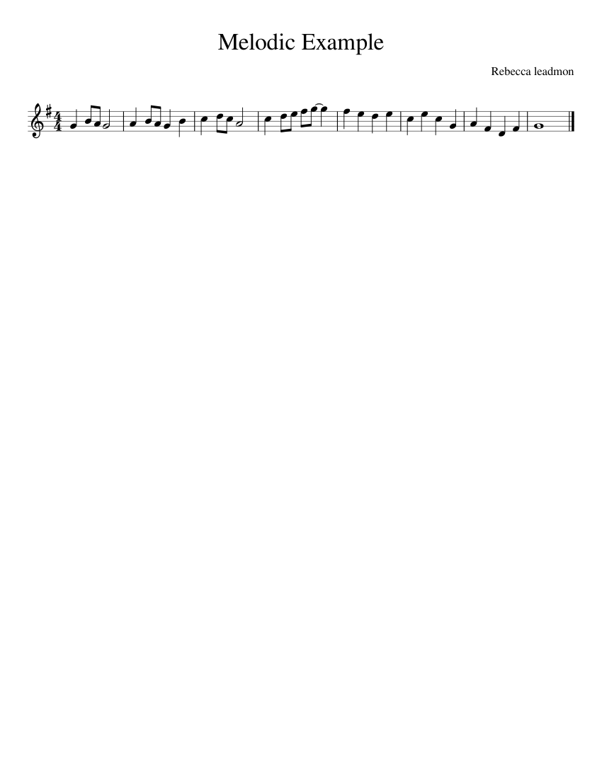Melodic Example Sheet music for Piano (Solo) Easy | Musescore.com