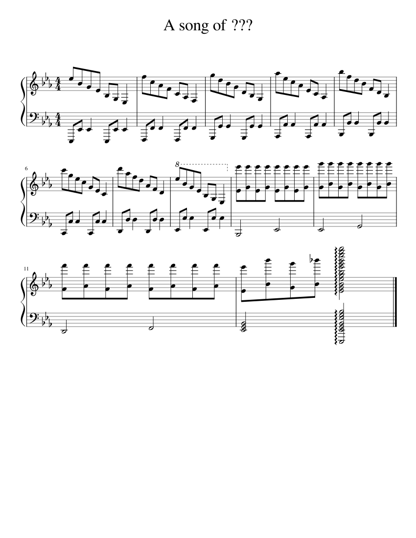 A random song Sheet music for Piano (Piano Duo) Easy | Musescore.com