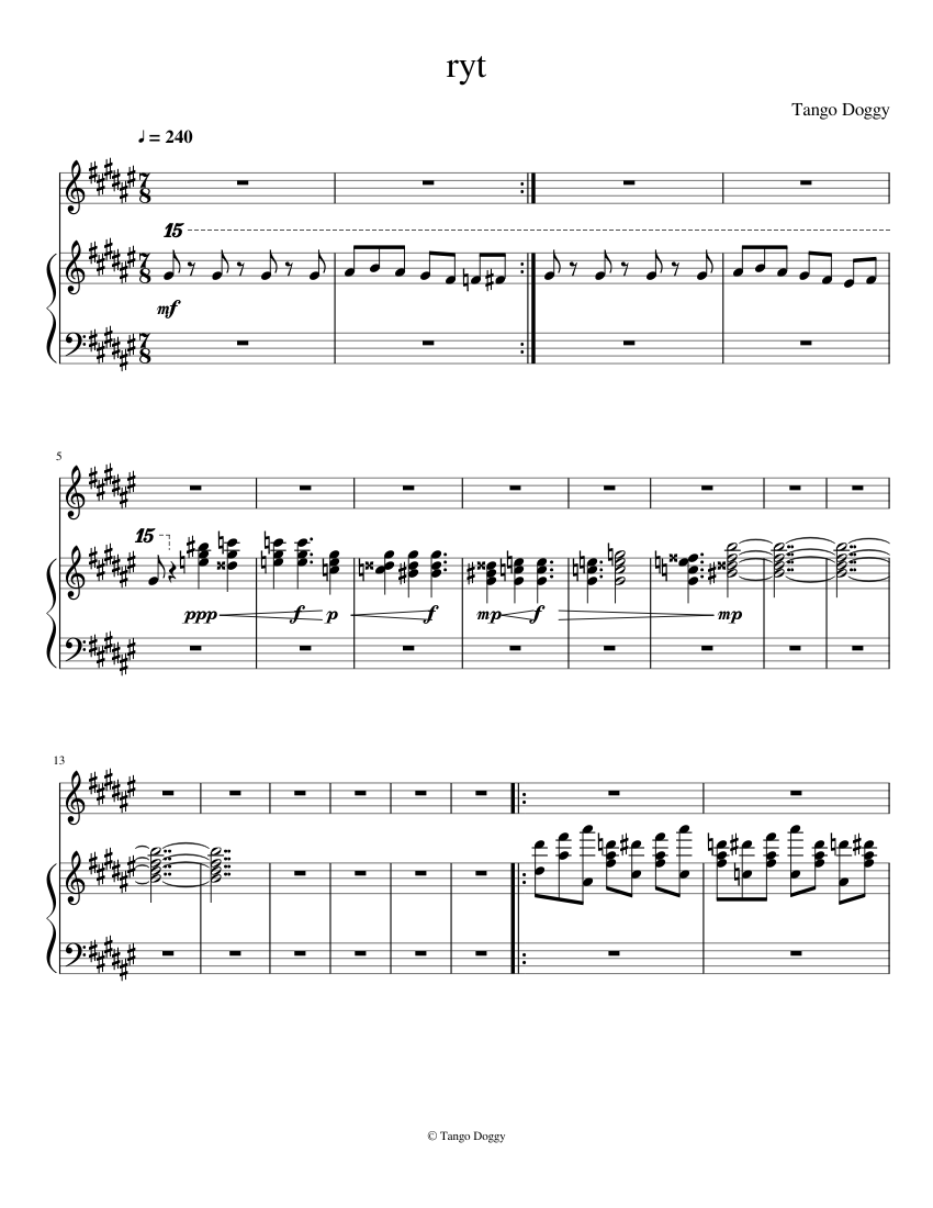 ryt Sheet music for Piano (Solo) | Musescore.com