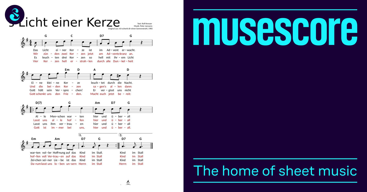 Das Licht einer Kerze – Stephen Janetzko Sheet music for Piano (Solo) | Musescore.com