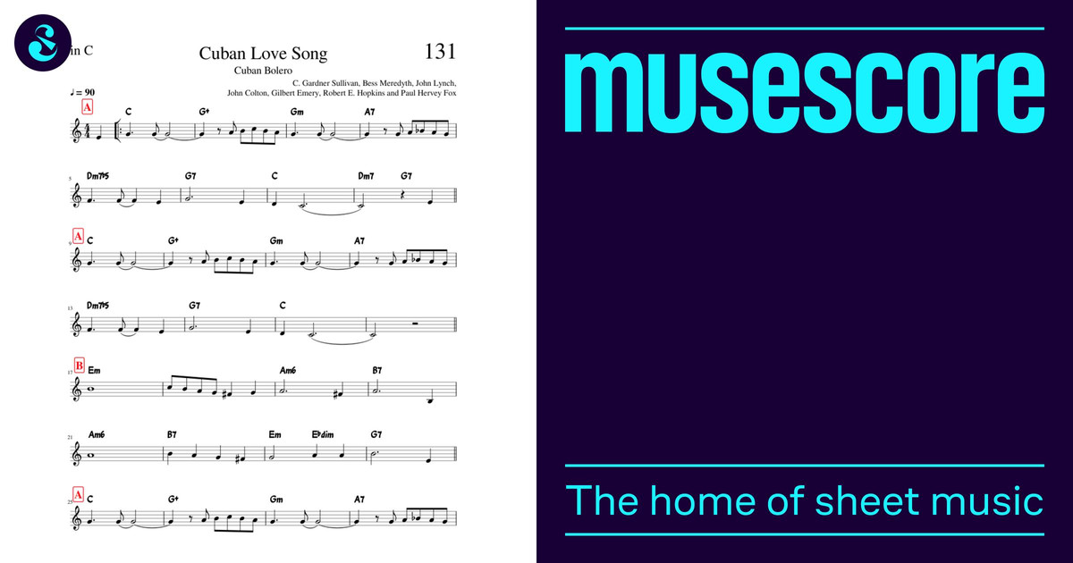 Cuban Love Song Sheet music for Piano (Solo) Easy | Musescore.com