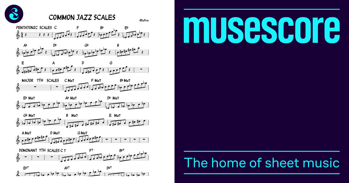 COMMON JAZZ SCALES Sheet music for Piano (Solo) Easy | Musescore.com