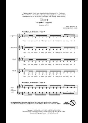 Play Official version of Time Sheet Music by Jennifer Lucy Cook for ...