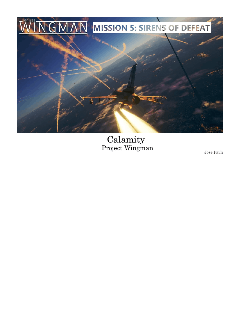 Calamity – Jose Pavli (from Project Wingman) Sheet music for Tambourine ...