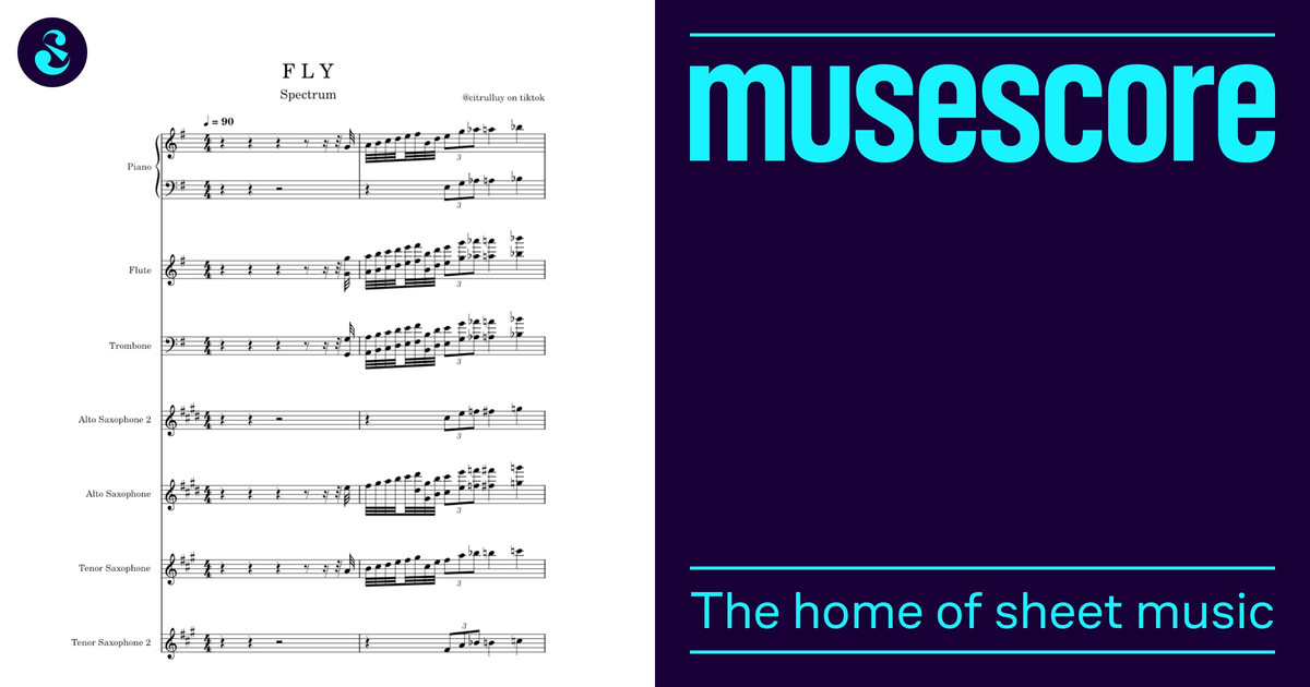 F-L-Y – スペクトラム] (FLY by Spectrum) Sheet Music for Piano, Trombone ...