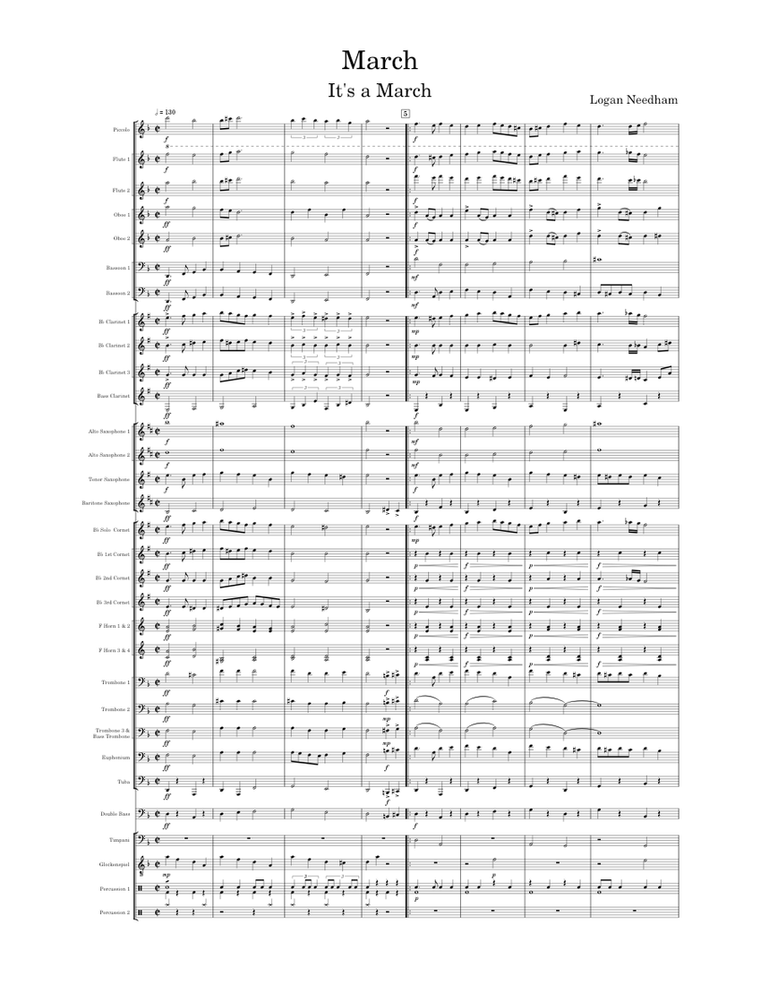 work in progress march Sheet music for Trombone, Cornet, Euphonium ...