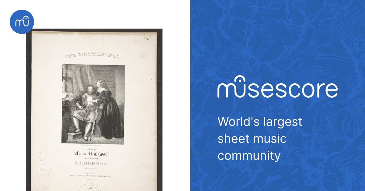 The Motherless – George Alexander Hodson (1830-1835) Sheet music for ...