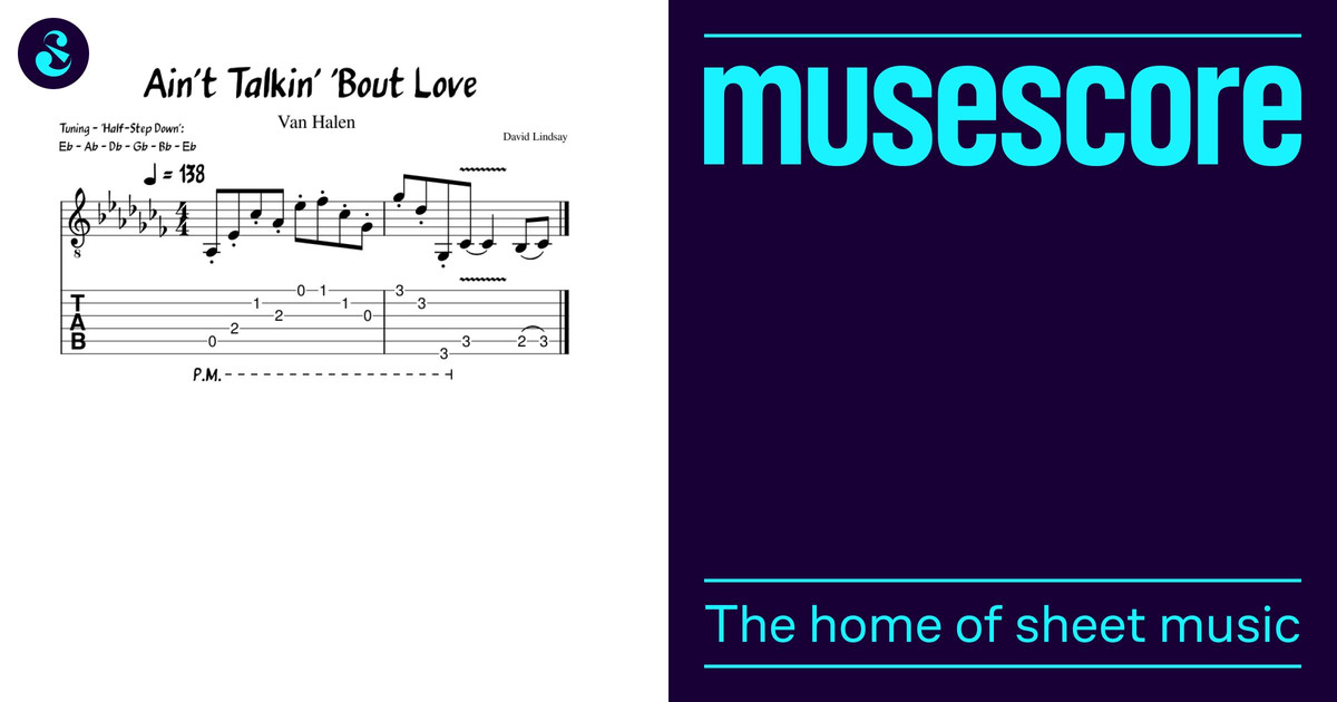 Ain't Talkin' 'Bout Love – Van Halen Sheet Music and Tab for Guitar ...