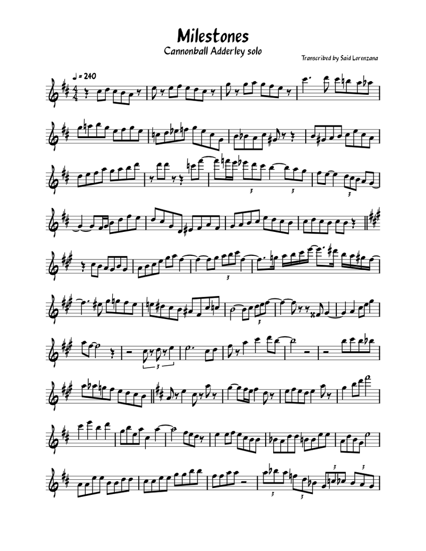 Milestones solo Sheet music for Piano (Solo) | Musescore.com